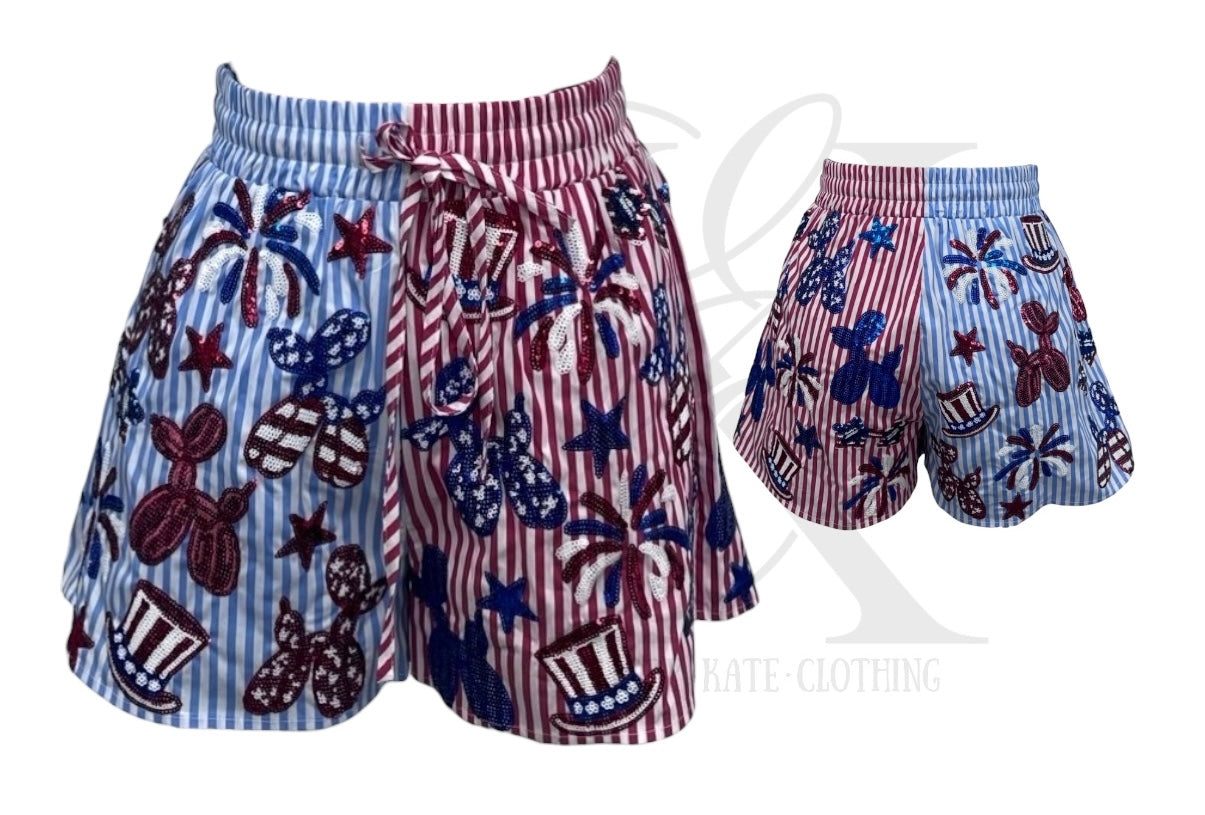 PO - Stars, Stripes & Sparkles - Shorts – Ellory Kate Clothing