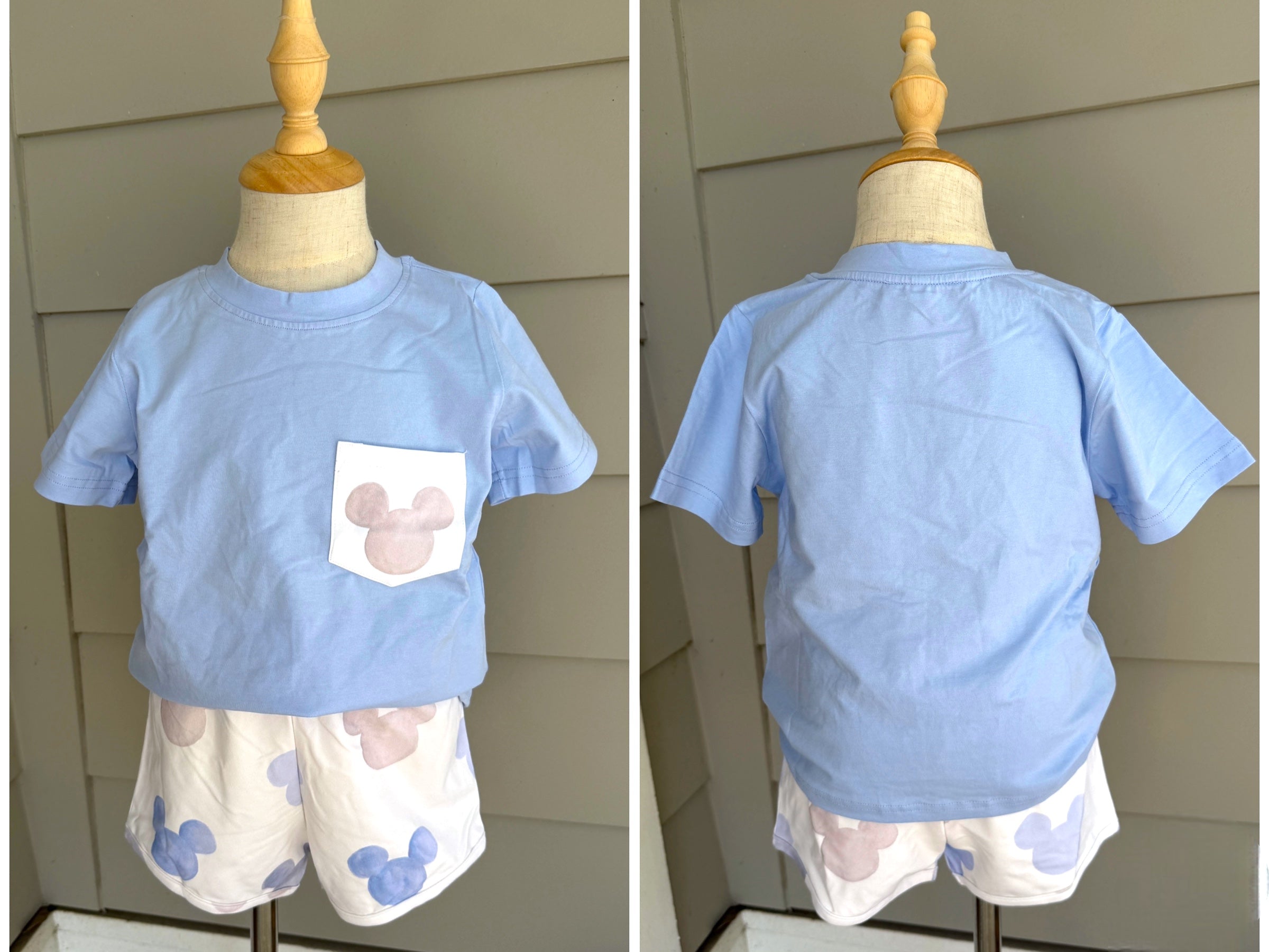 Ryder Short Set | Watercolor Mouse | RTS – Ellory Kate Clothing